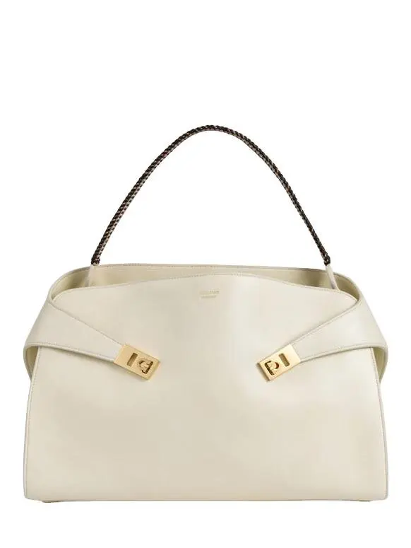 FERRAGAMO Hug Soft Shoulder Bag - Natural