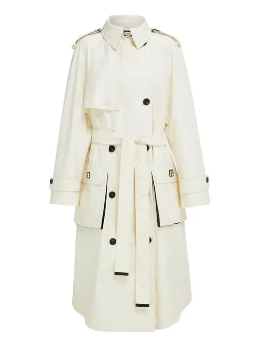 FERRAGAMO Coated Linen Trench - White