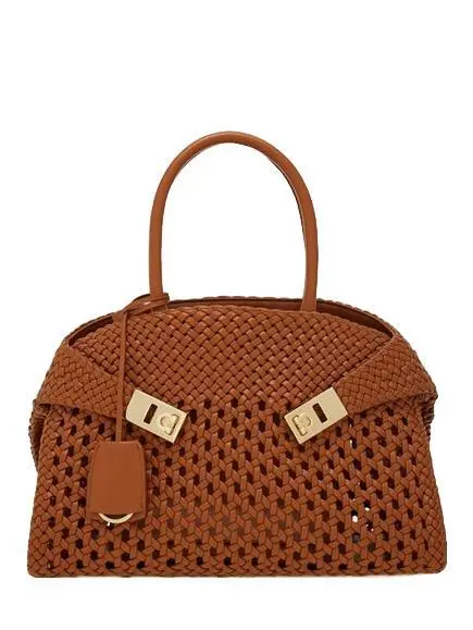 FERRAGAMO Hug Handbag M - Brown