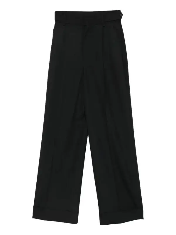 Alberta Ferretti Pleated Front Trousers - Black