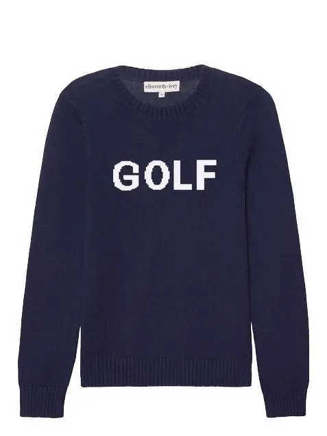 ELLSWORTH + IVEY Golf Knit Sweater - Blue / Multicolor / Navy / White