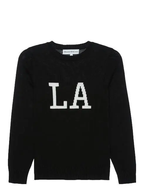 ELLSWORTH + IVEY Los Angeles Crewneck Sweater - Black