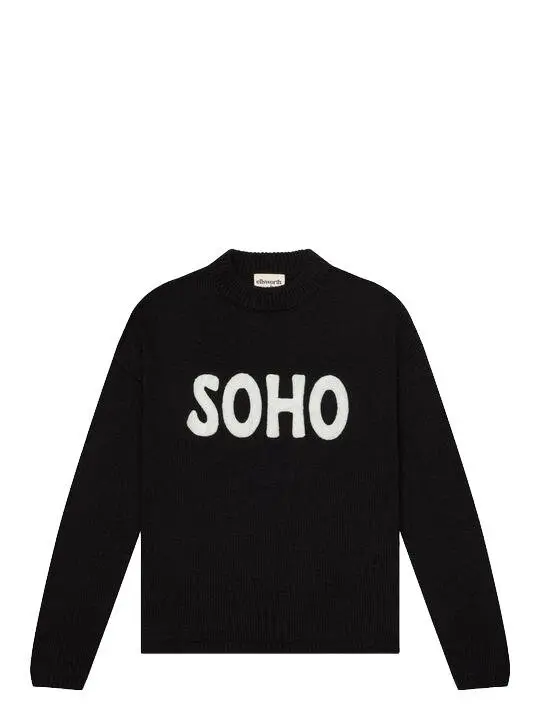 ELLSWORTH + IVEY Sadie Crewneck Sweater Soho - Black