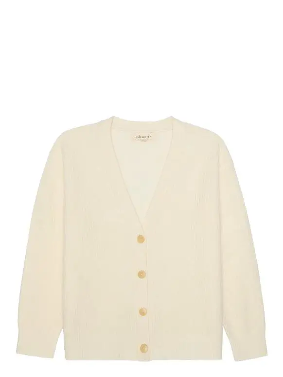 ELLSWORTH + IVEY Lilah V-neck Knit Cardigan - Neutral