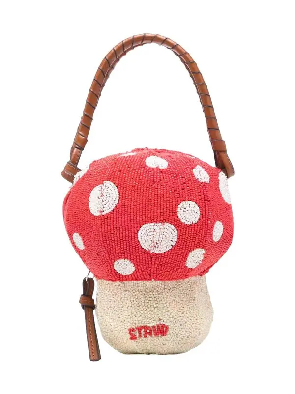 Staud Polka-dot Mushroom Tote Bag - Red