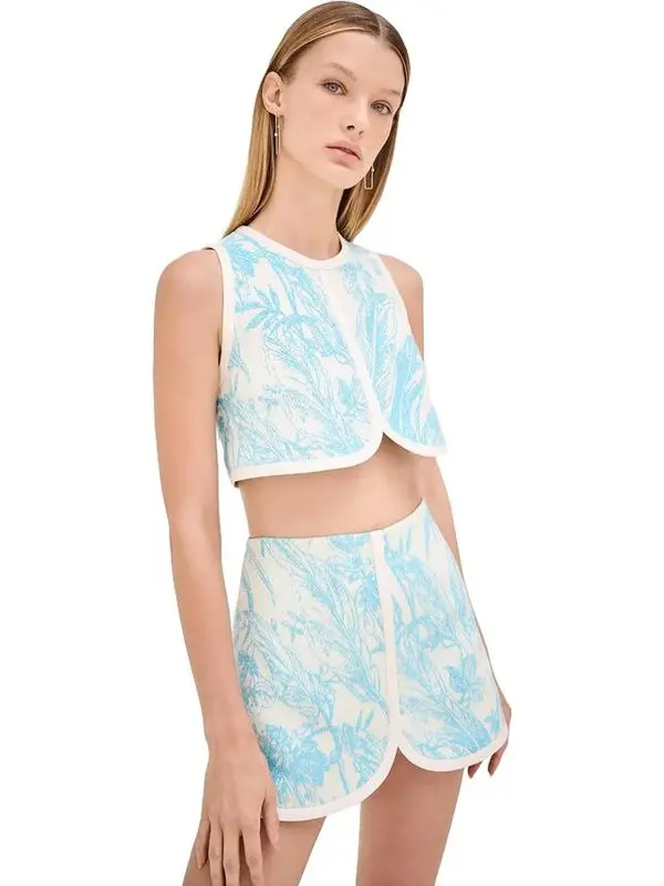 Alexis Ola Cropped Top - Aqua