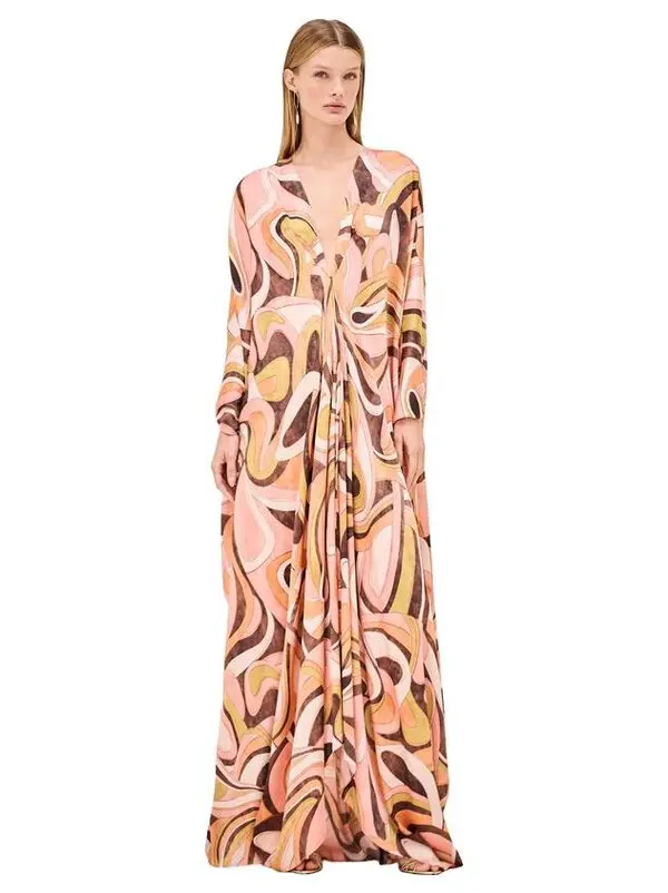 Alexis Esterra Draped Kaftan - Natural