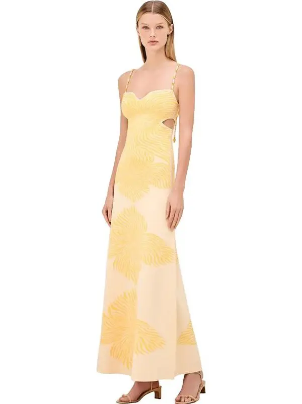 Alexis Rayana Midi Dress - Yellow