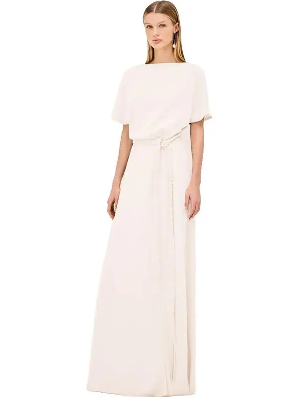 Alexis Vale Gown With Braided Belt - Neutral