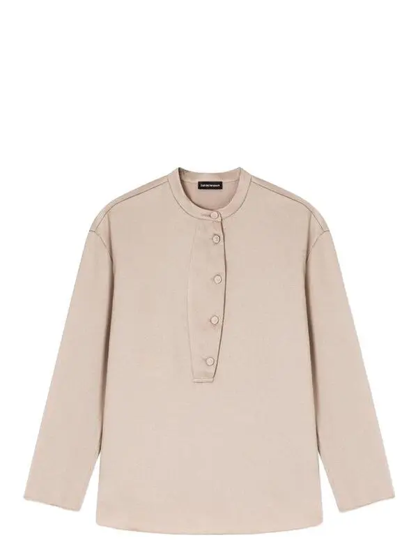 Emporio Armani Crepe Twill Shirt - Brown / Neutral