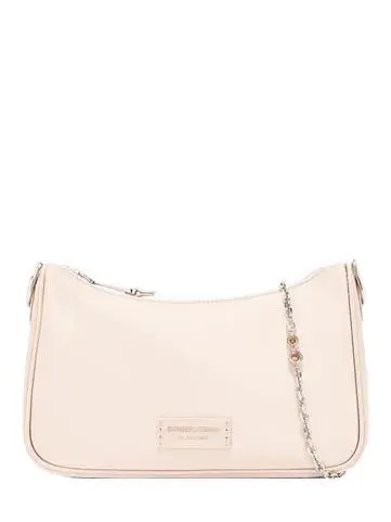 Emporio Armani Satin Shoulder Bag With Chain Strap - Pink
