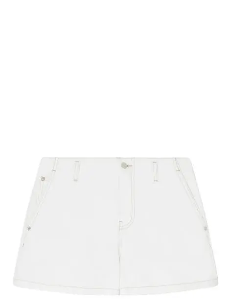 Emporio Armani Five-pocket Drill Shorts - White