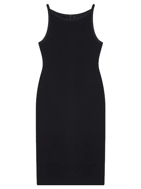 Emporio Armani Ottoman Jersey Sheath Dress - Black