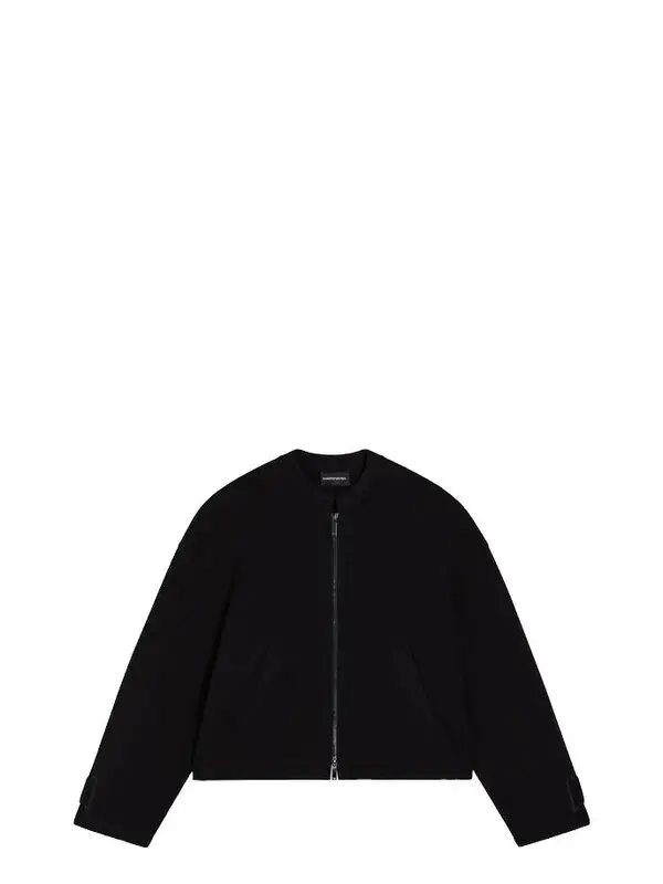 Emporio Armani Stretch Double Jersey Blouson - Black