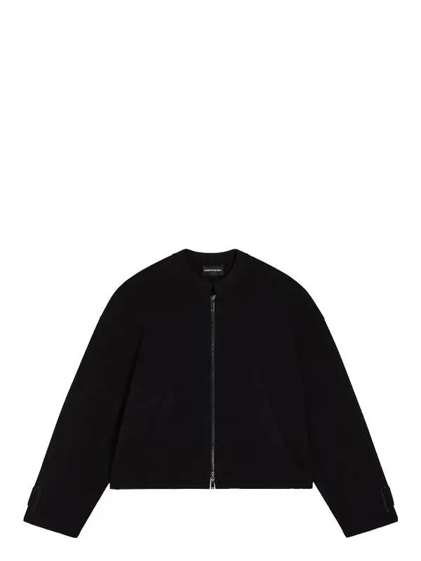 Emporio Armani Stretch Double Jersey Blouson - Black
