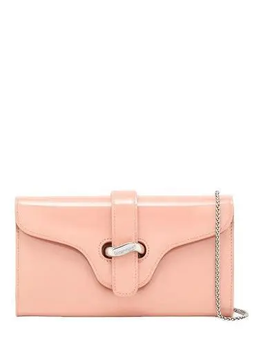 Emporio Armani Patent Leather Mini Shoulder Bag - Beige