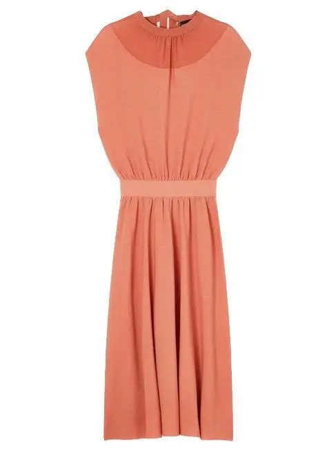 Emporio Armani Links Stitch Dress - Orange