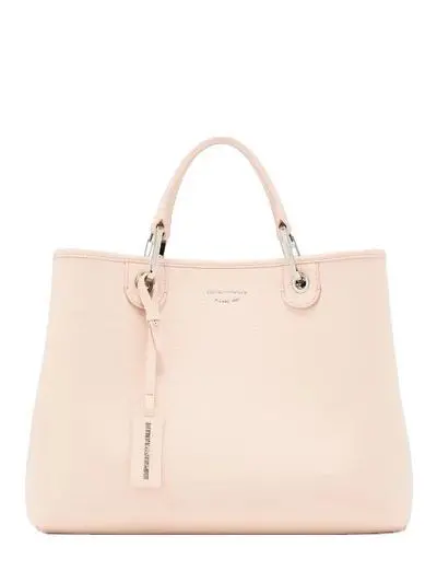Emporio Armani Myea Shopper Bag With Deer Print - Pink