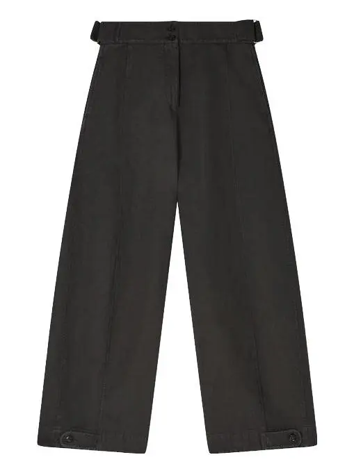Emporio Armani Garment-dyed Linen-blend Oval-leg Trousers - Brown
