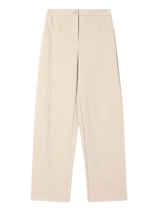 Emporio Armani Chevron-motif Stretch-jersey Trousers - Brown / Neutral