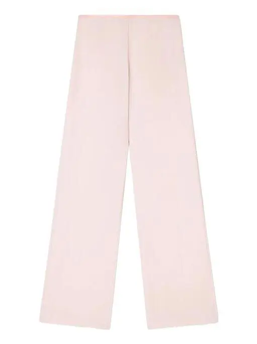 Emporio Armani Techno Cady Palazzo Trousers - Pink