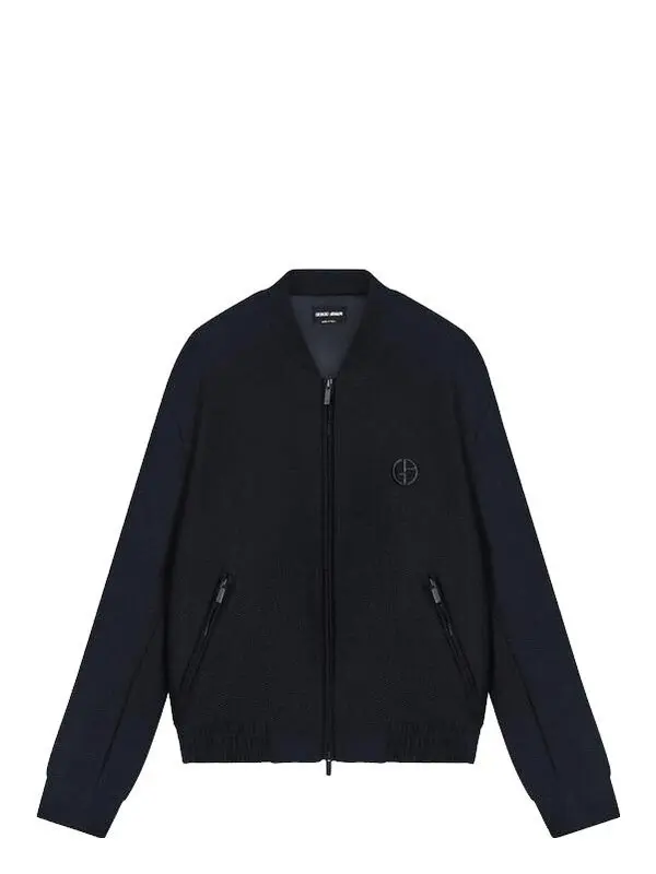 Giorgio Armani Technical Waffle Blouson - Black
