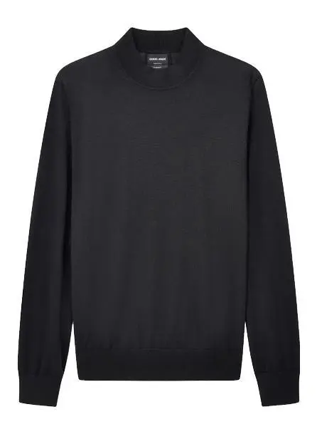 Giorgio Armani Cashmere And Silk Turtleneck Sweater - Black