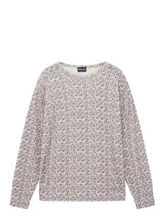 Giorgio Armani Printed Cashmere Crew-neck Jumper - Natural
