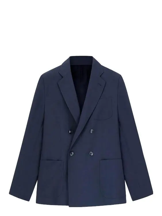 Giorgio Armani Upton Line Double-breasted Jacket In Cashmere - Navy