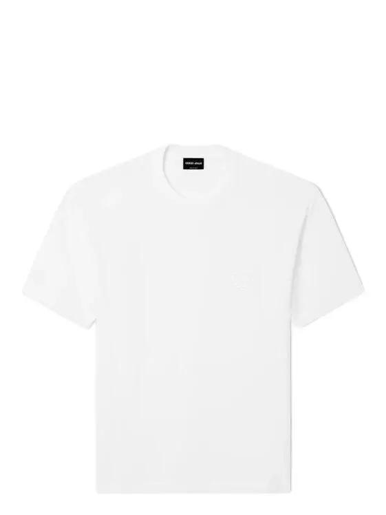 Giorgio Armani Technical Waffle T-shirt - White