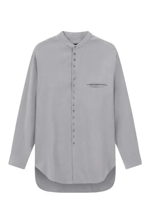 Giorgio Armani Asv Washed-silk Shirt - Natural
