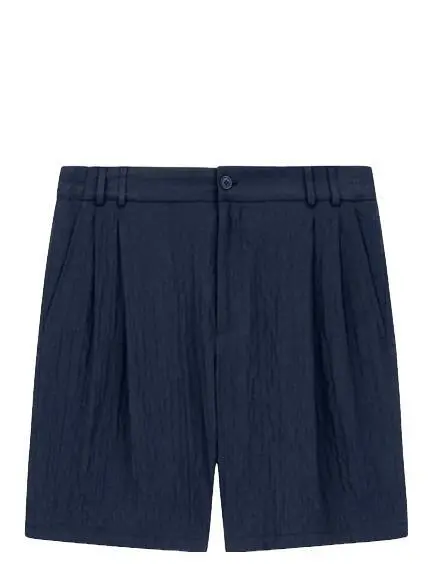 Giorgio Armani Double-pleat Bermuda Shorts - Navy