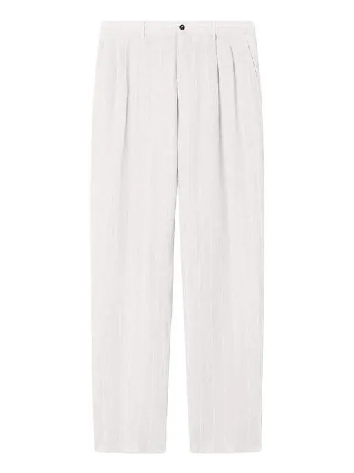 Giorgio Armani Linen Pinstripe Trousers - Stripe