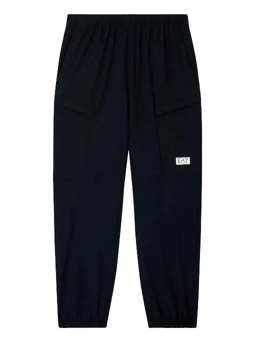 Emporio Armani Dynamic Athlete Trousers In Ventus7 Technical Fabric - Black