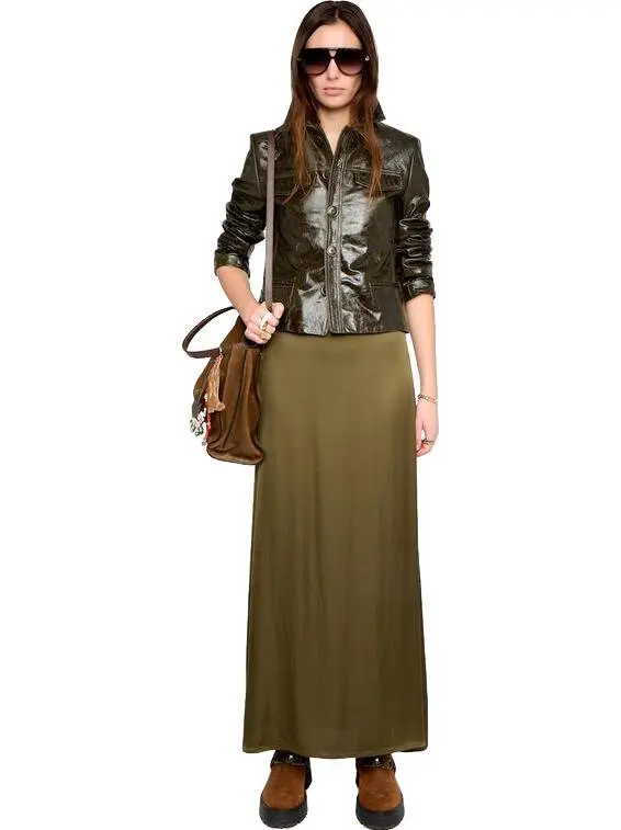 Zadig&Voltaire Jimeno Satin Skirt - Natural