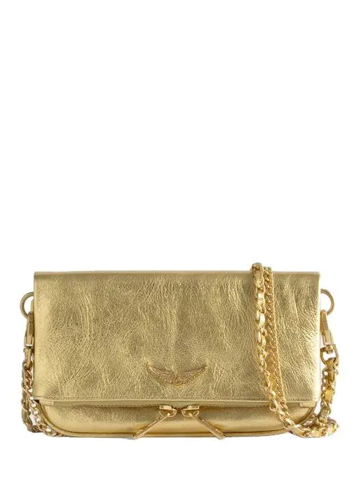 Zadig&Voltaire Rock Nano Vintage Metal Clutch - Gold