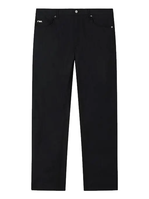 Emporio Armani J76 Straight-fit Trousers - Black