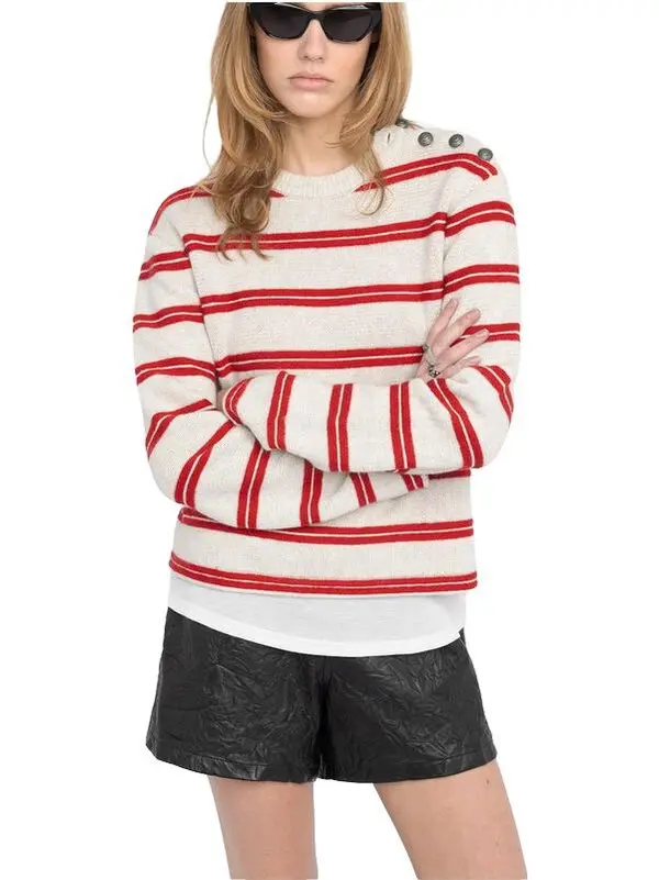 Zadig&Voltaire Striped Wool-cashmere Sweater - Stripe