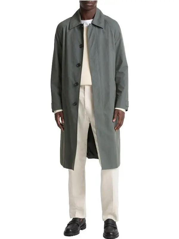 Vince Cotton-blend Single-breasted Trench Coat - Gray