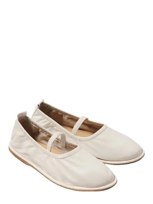 Beek Petey Leather Ballet Flats - Metallic