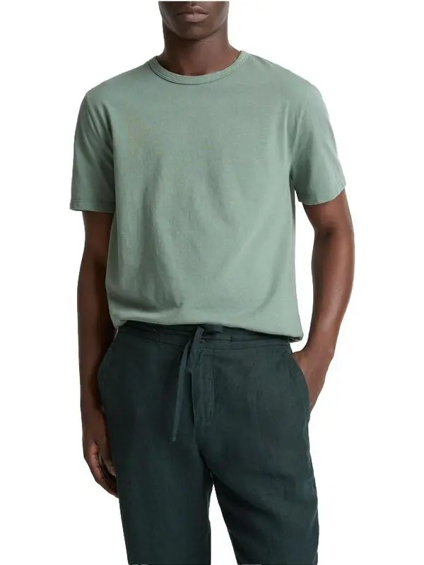 Vince Garment Dyed Cotton T-shirt - Red