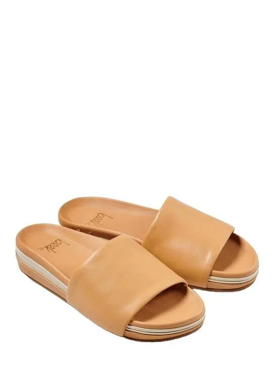 Beek Pelican Leather Slide Sandal - Stripe