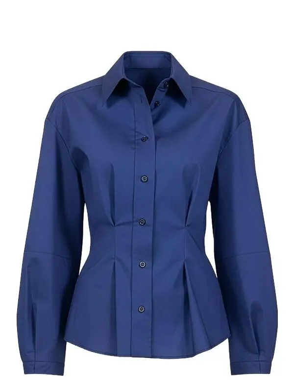 CALLAS MILANO Lucia Lantern Sleeve Shirt - Blue