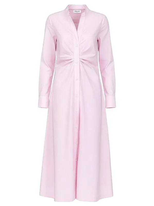 CALLAS MILANO Genny Long Sleeve Shirt Dress - Pink