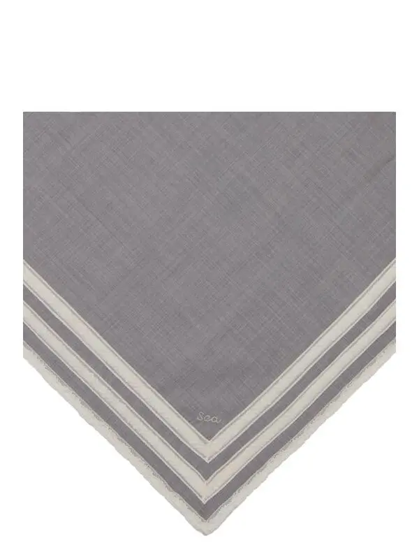 Sea Ethel Handkerchief - Black / White / Pink / Gray