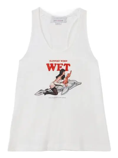 Stella McCartney Jeff Koons Slippery When Wet Tank - White