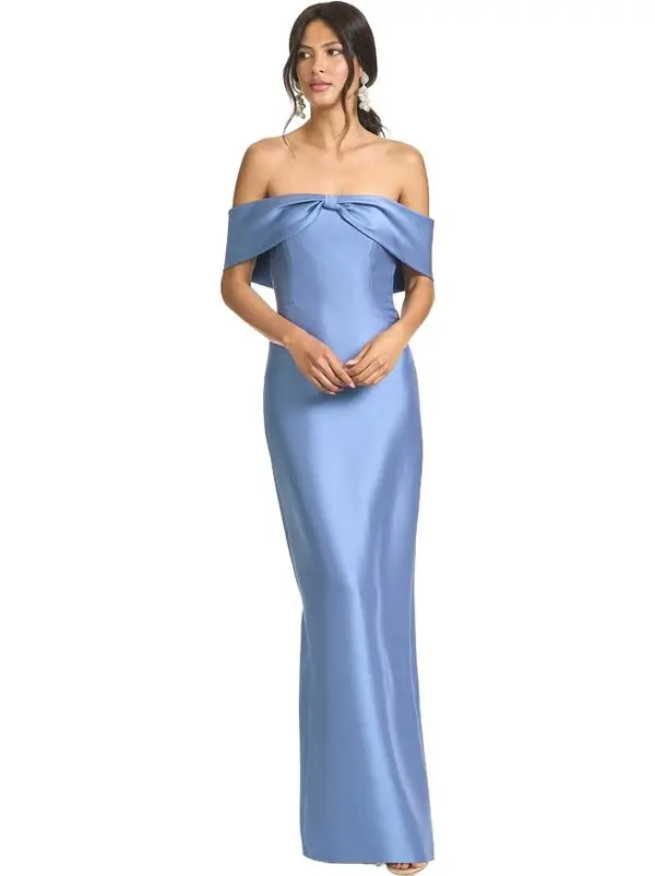 Sachin & Babi Michelle Off-the-shoulder Gown - Blue