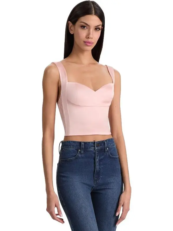 Alice + Olivia Eve Bustier Top - Neutral