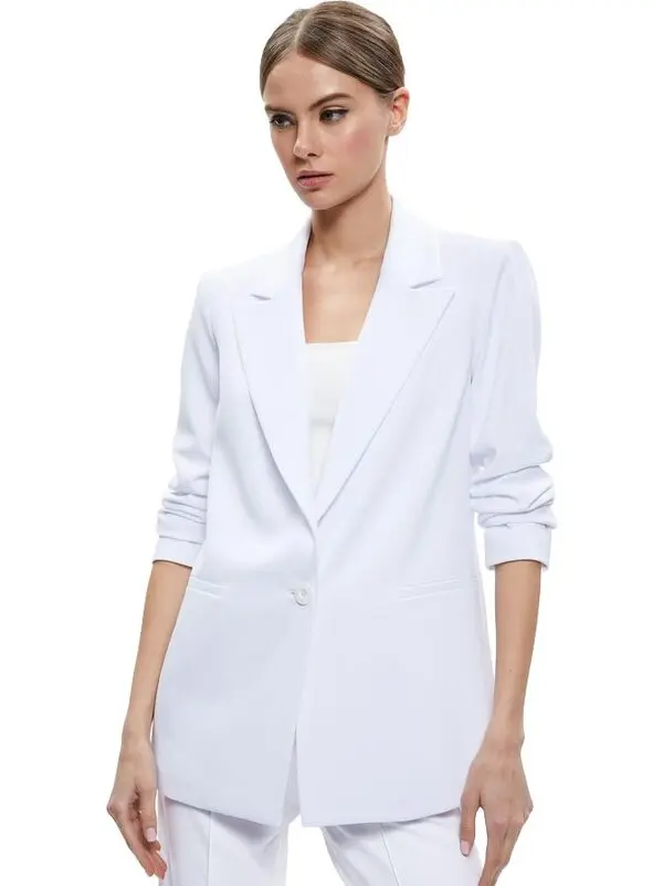 Alice + Olivia Denny Boyfriend Blazer - White