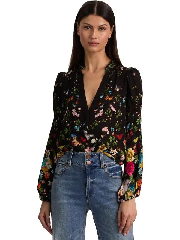 Alice + Olivia Helen Blouse - Black